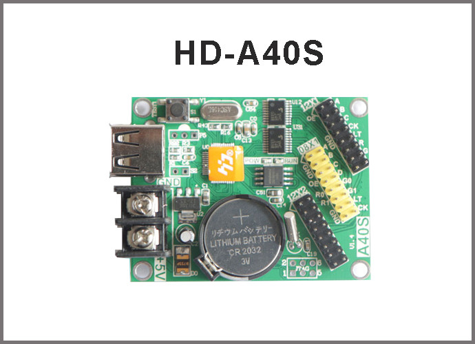(HD-A40S) Controlador de pantalla LED P10 para señales móviles LED con comunicación USB U-Disk